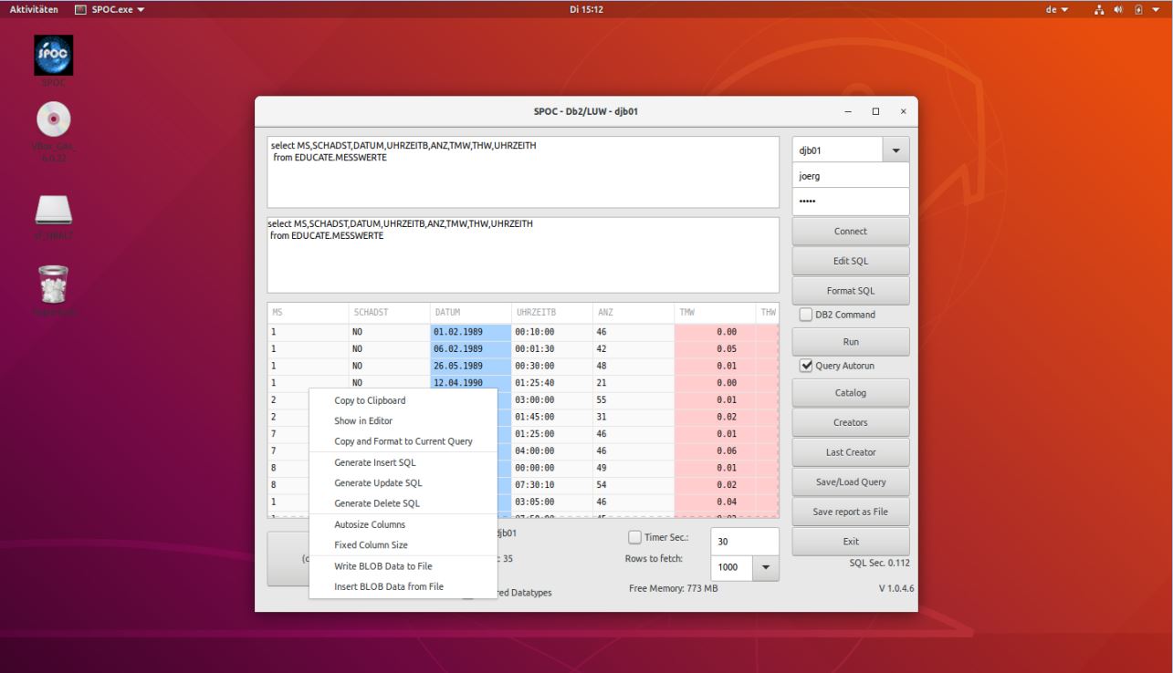 Db2 database sql query tool - SPOC - Sql Processing On Click - Jörg Burdorf